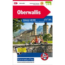 Upper Valais / Oberwallis K+F Cycling Map 21 | Stanfords