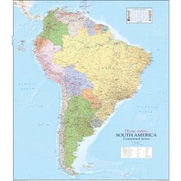 South America Global Mapping Political Wall Map PAPER | Stanfords