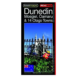 Dunedin, Mosgiel, Oamaru and Otago Towns Pocket Map | Stanfords