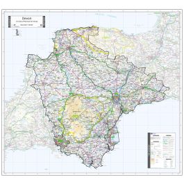 County Map of Devon | Stanfords