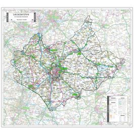 County Map of Leicestershire | Stanfords