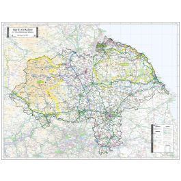 County Map of North Yorkshire | Stanfords