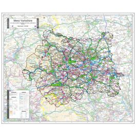 County Map of West Yorkshire | Stanfords