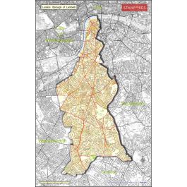 London: Lambeth Borough Map - Stanfords Print on Demand | Stanfords