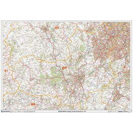 Dudley - DY - Postcode Wall Map | Stanfords
