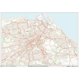 Edinburgh City Centre Postcode Sectors Wall Map (C6) | Stanfords