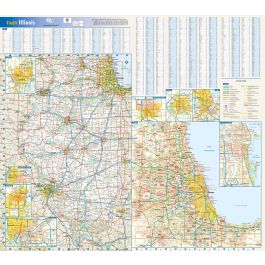 Illinois State Wall Map | Stanfords