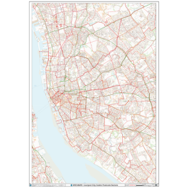 Liverpool City Centre Postcode Sector Wall Map (C2) | Stanfords