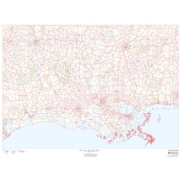 Louisiana ZIP Code Map | Stanfords