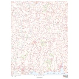 Mississippi ZIP Code Map | Stanfords