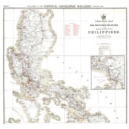 Philippines Military Telegraph Lines North - Published 1902 Map | Stanfords