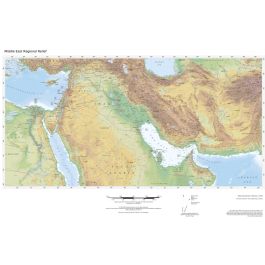 Regional Relief - Middle East map | Stanfords