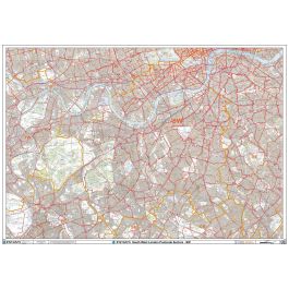 South West London - SW - Postcode Wall Map | Stanfords