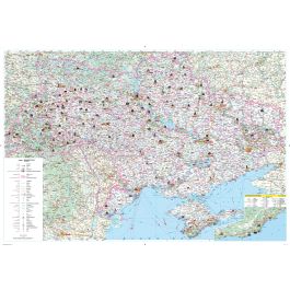 Ukraine Tourist Wall Map - Latynka - Large Map | Stanfords
