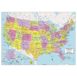 USA Political Map - Compact | Stanfords