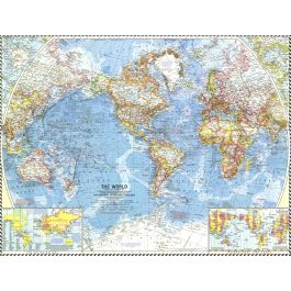 World - Published 1960 Map | Stanfords