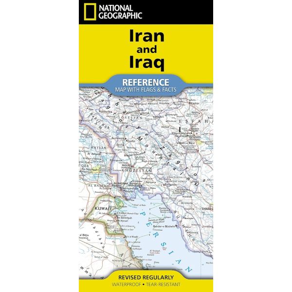 National Geographic Iran and Iraq Map: (folded with flags and facts ...