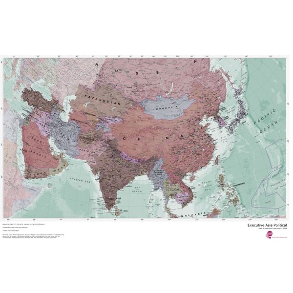 Executive Asia Political map | Stanfords