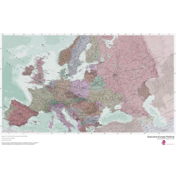 Executive Europe Political map | Stanfords