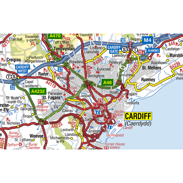 Great Britain A-Z Road Map map | Stanfords