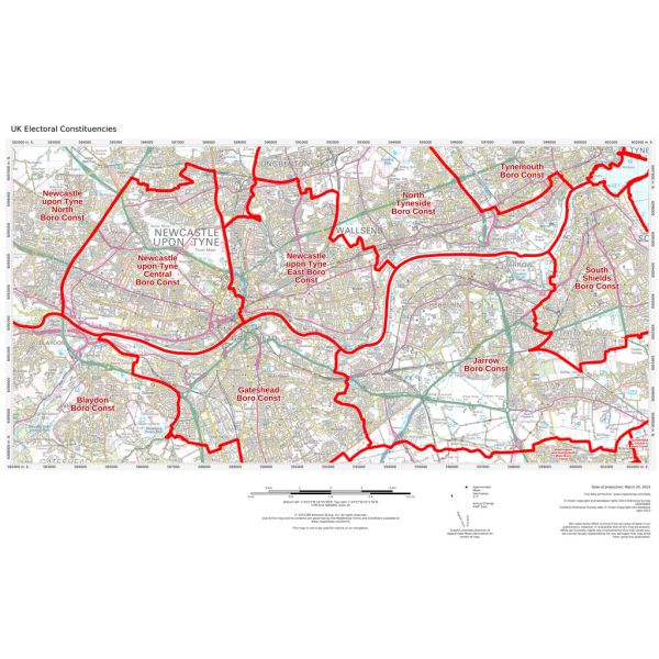 UK Electoral Constituencies map | Stanfords