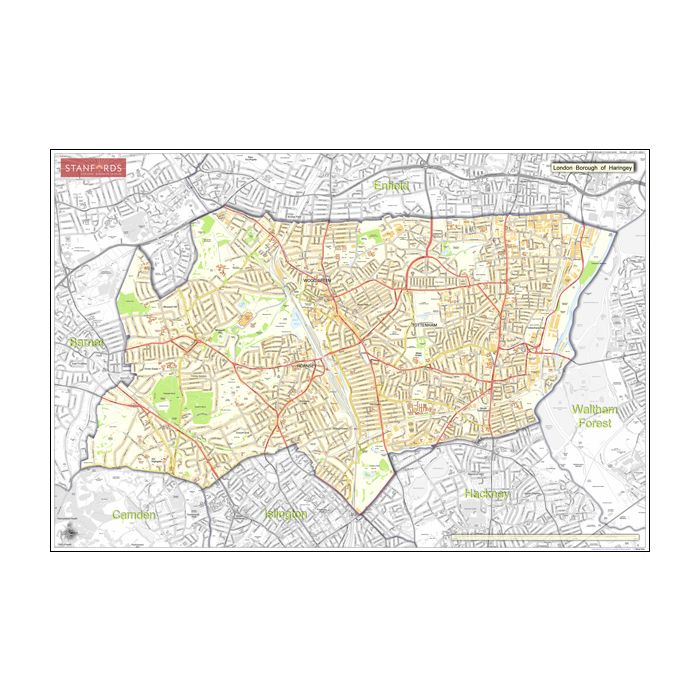 London: Haringey Borough Map - Stanfords Print on Demand | Stanfords