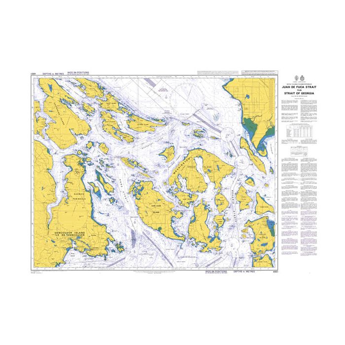 Admiralty Chart 4951 - Juan de Fuca Strait to Strait of Georgia | Stanfords