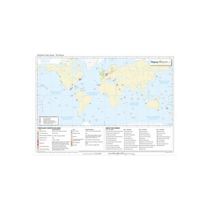 Sensitive Sea Areas World Map | Stanfords