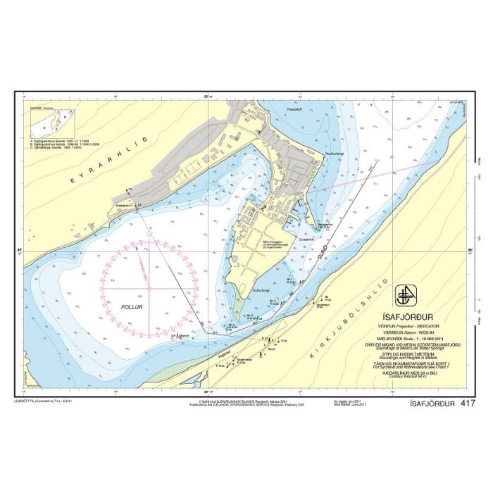 Icelandic Chart - 417 Isafjordur | Stanfords