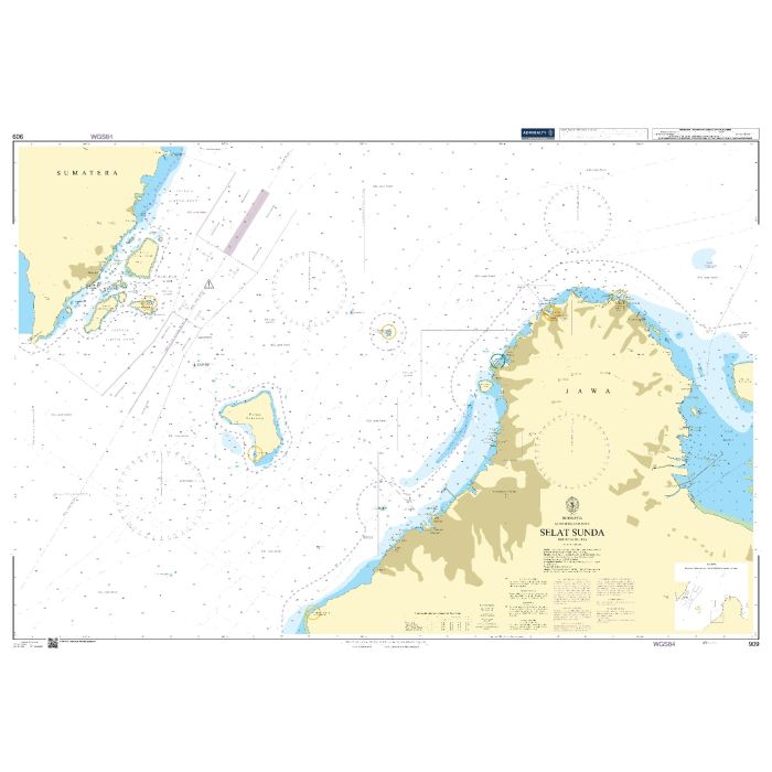 Admiralty Chart 909 - Indonesia, Sumatera and Jawa, Selat Sunda | Stanfords