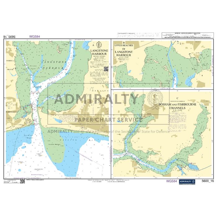Admiralty Chart SC5600_16 - Langstone Harbour - Upper Reaches of ...