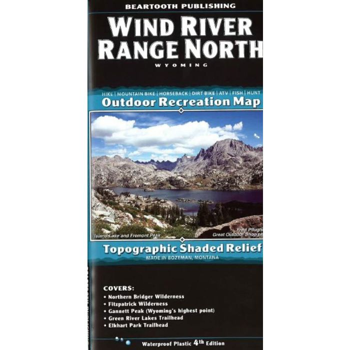 Wind River Range North Outdoor Recreation Map | Stanfords