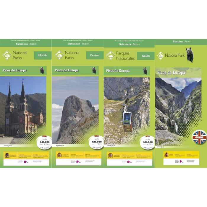 Picos de Europa, Spain | CNIG National Park 3 Map Set and Guide in ...