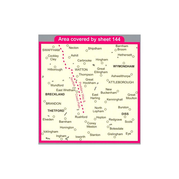 Thetford and Diss 1824-1922 (3-map set) | Stanfords