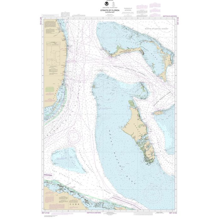 NOAA Chart 4149 - Straits Of Florida - Eastern Part | Stanfords