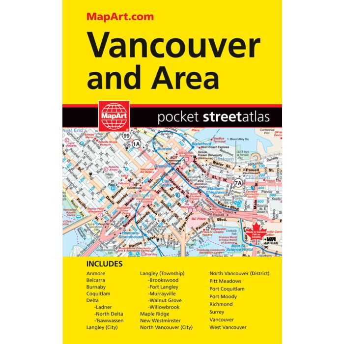 Vancouver and Area MapArt Pocket Street Atlas | Stanfords