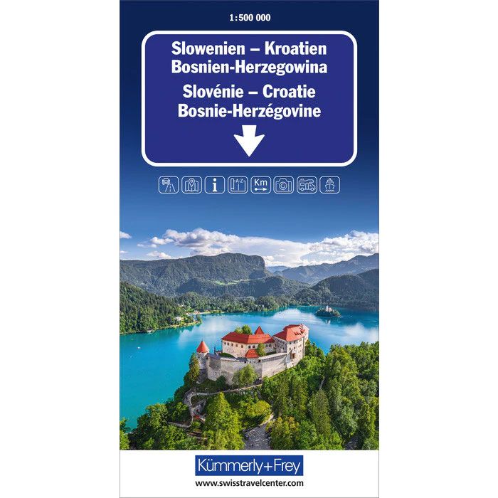 Slovenia ∙ Croatia ∙ Bosnia-Herzegovina 1:500,000 Road Map | Stanfords