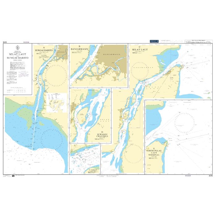 Admiralty Chart 3015 - Indonesia, Kalimantan, Selat Laut and Sungai ...