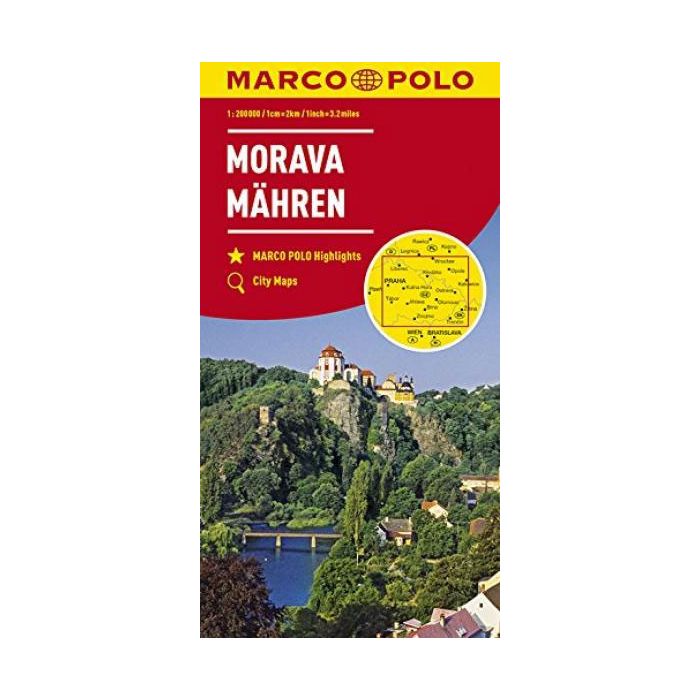 Moravia, Czechia | Marco Polo Travel Map | 1:200,000 | Stanfords