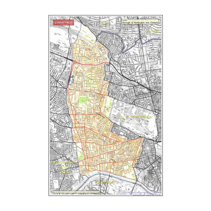 London: Kensington and Chelsea Borough Map - Stanfords Print on Demand ...