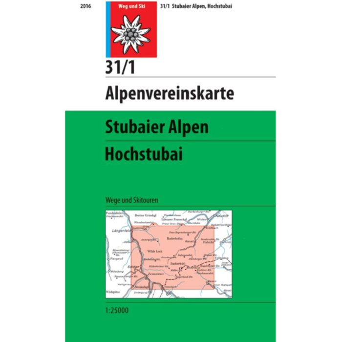 Hochstubai · Stubai Alps [31/1] 1:25,000 Hiking and Ski Map | Stanfords
