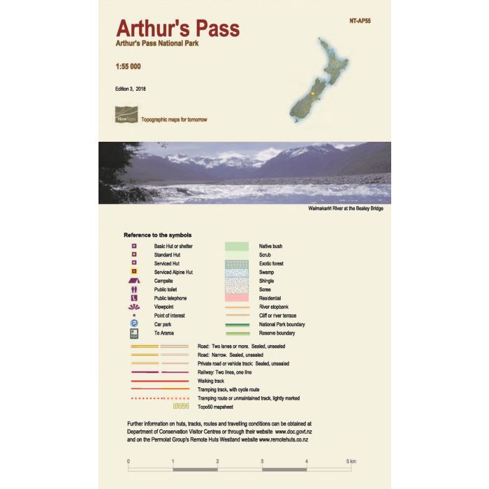 Arthur's Pass NewTopo Walking Map | Stanfords