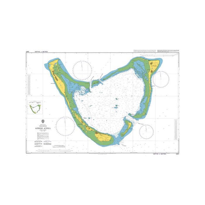 Admiralty Chart 2067 - Addoo Atoll | Stanfords
