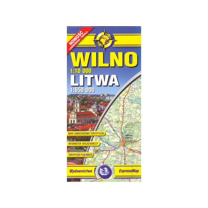 Lithuania - Vilnius Street Plan | Stanfords