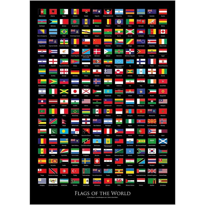Flags of the World Scratch Poster | Stanfords