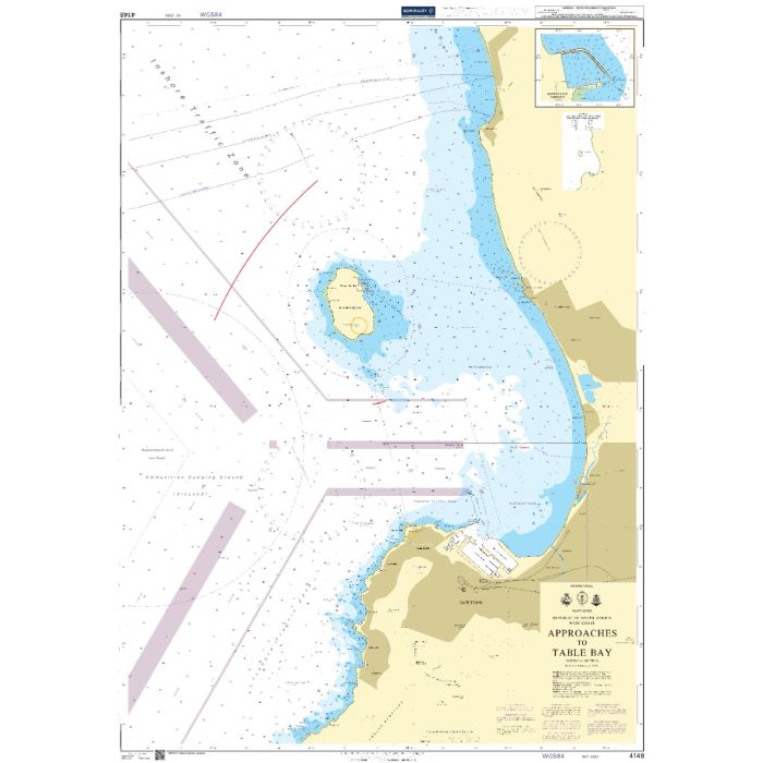 Admiralty Chart 4148 - Approaches to Table Bay | Stanfords