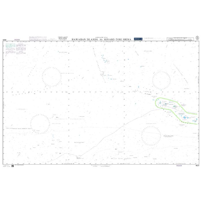 Admiralty Chart 4521 - Hawaiian Islands to Minami-tori Shima | Stanfords