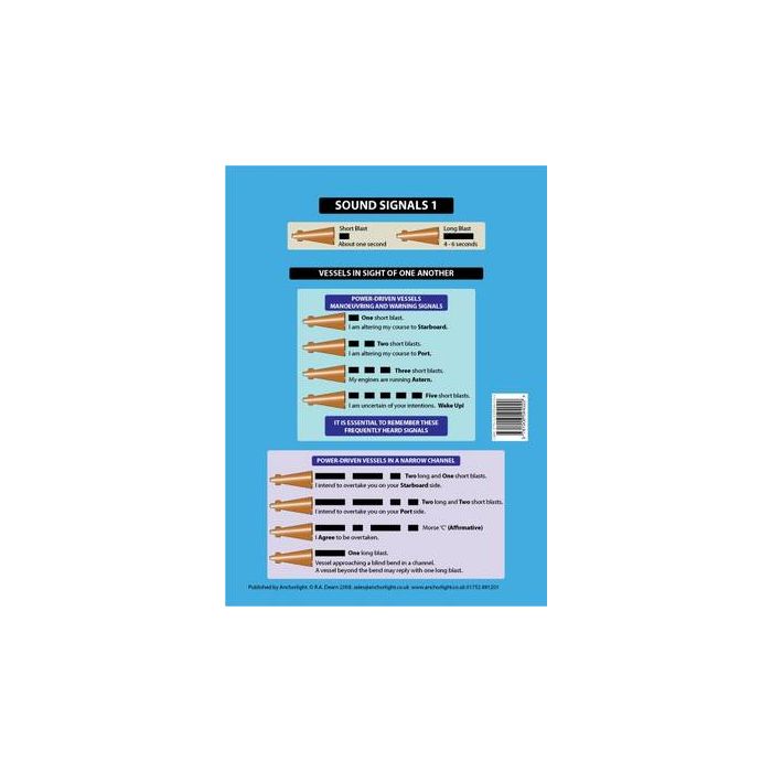 Sound Signals Instructional Card | Stanfords