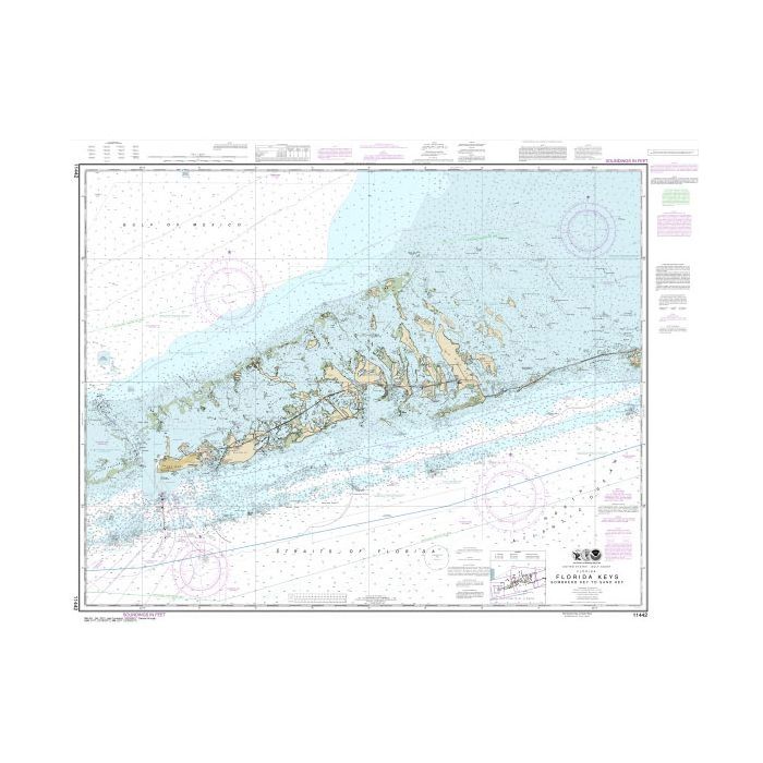 NOAA Chart 11442 - Florida Keys—Sombrero Key to Sand Key | Stanfords