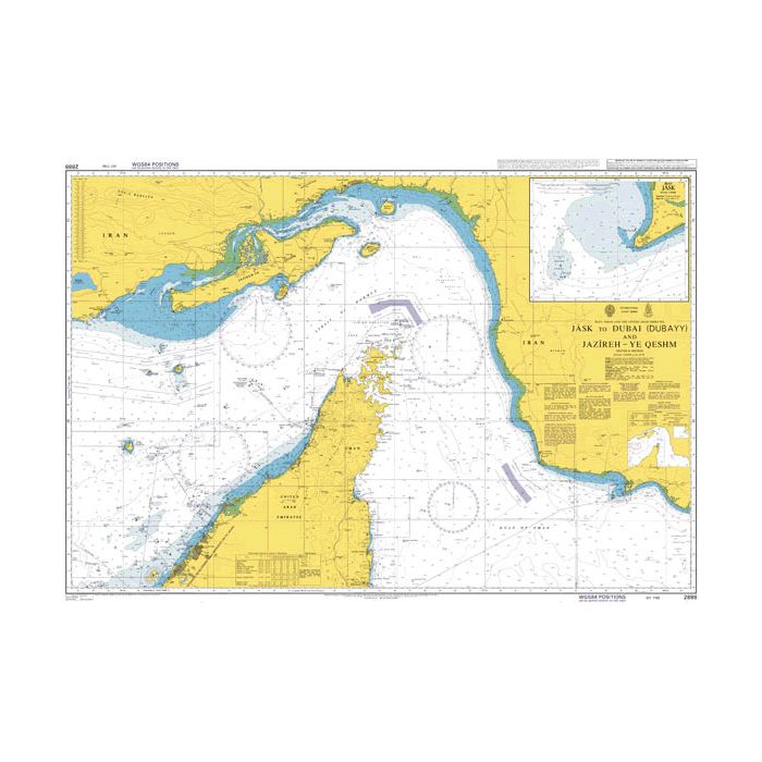 Admiralty Chart 2888 - Jask to Dubai (Dubayy) and Jazireh-ye Qeshm ...